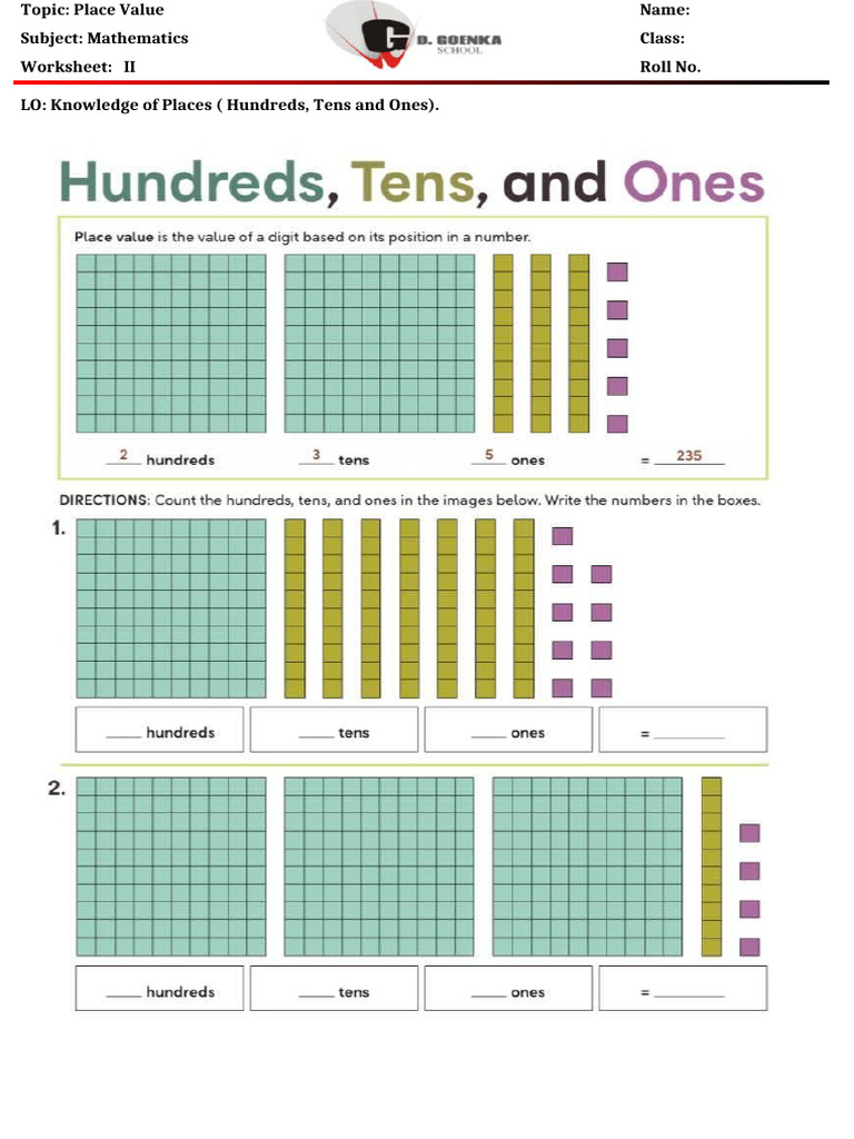 Place Value Worksheet | PDF