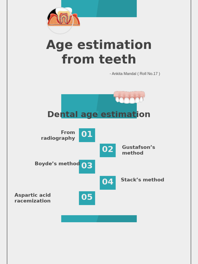 Age Estimation From Teeth | PDF