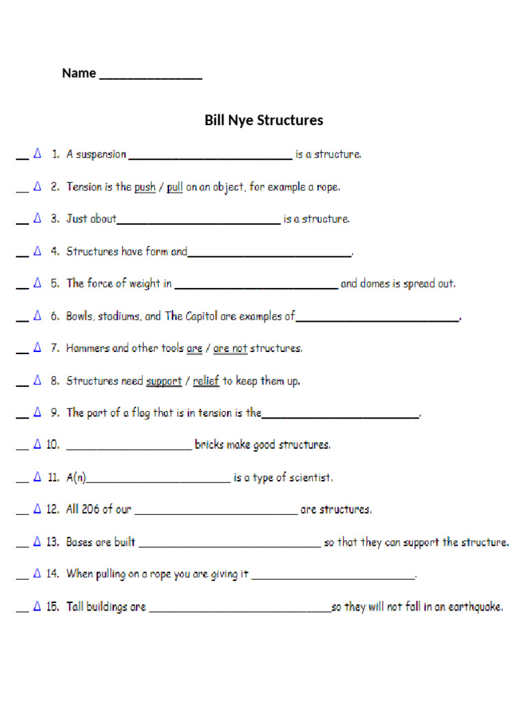 Bill Nye's Guide to Structures | PDF