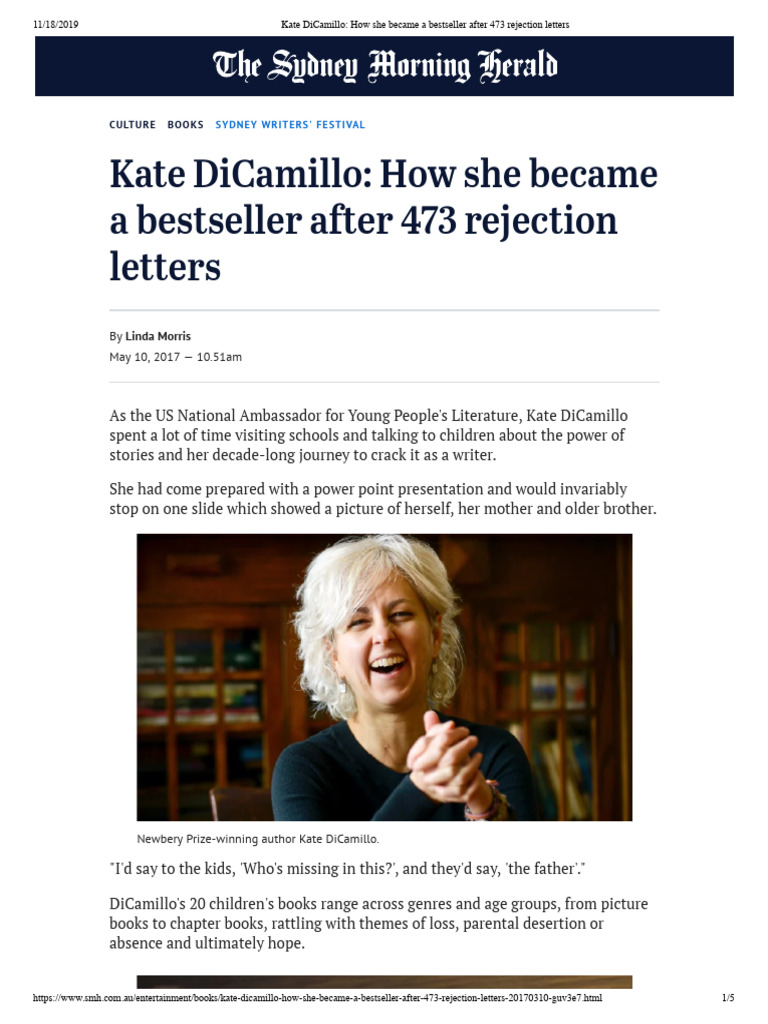 Kate DiCamillo's Journey to Bestseller | PDF