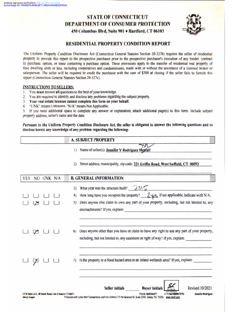 FE Residential Property Condition Report-221 Griffin RD (Version 1) | PDF