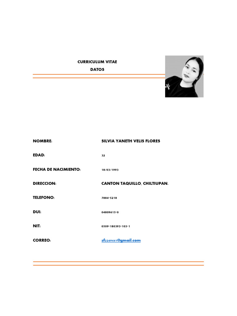 Curriculum Vitae Silvia | PDF