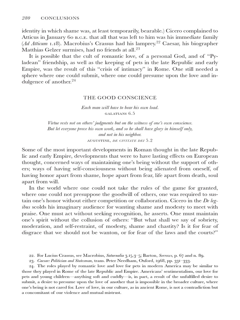 Ad Atticum: Conclusions | PDF