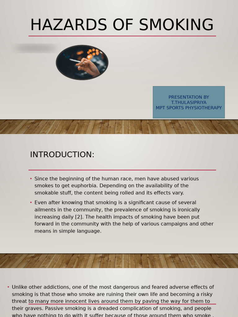 Hazards of Smoking | PDF | Respiratory Diseases | Smoking Cessation