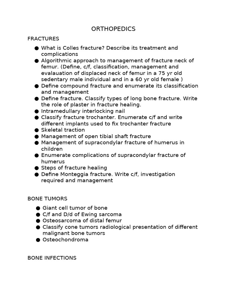 ORTHOPEDICS | PDF