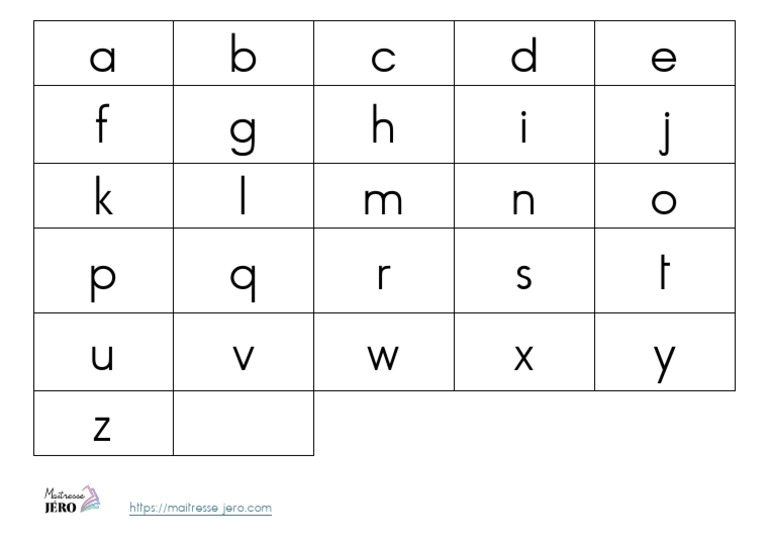 Lettres Scriptes À Coller | PDF