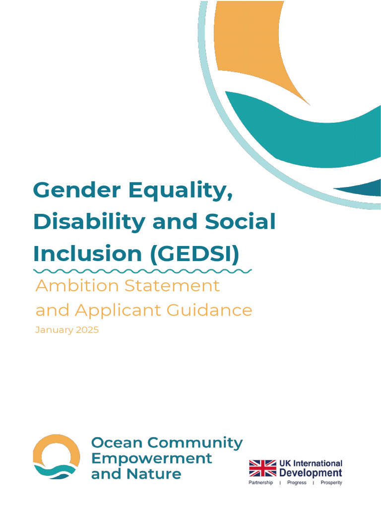 OCEAN GEDSI Ambition and Guidance Jan25 1 | PDF | Social Equality ...