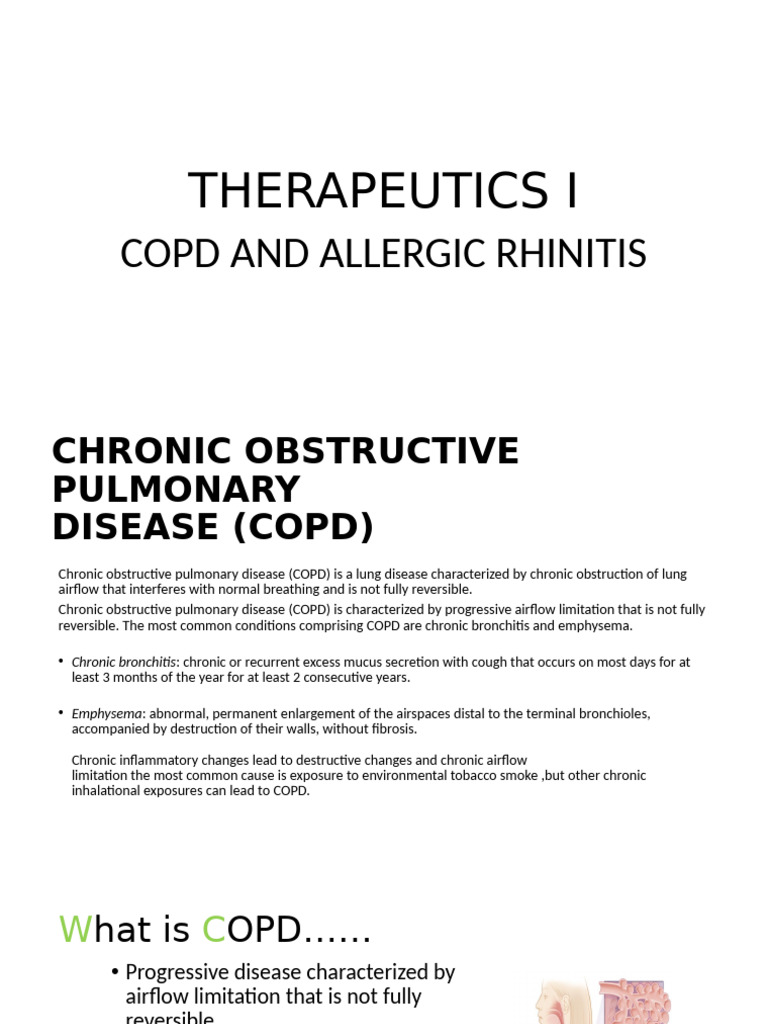 Copd and Allergic Rhinitis | PDF | Chronic Obstructive Pulmonary Disease | Allergy
