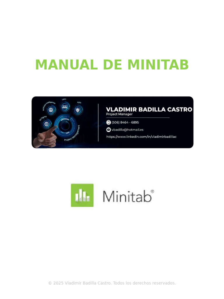 Manual de Minitab | PDF | Análisis de variación | Estadísticas
