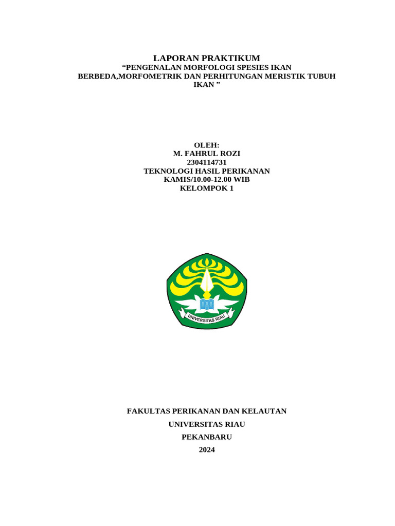 Morfologi dan Meristik Ikan Berbeda | PDF