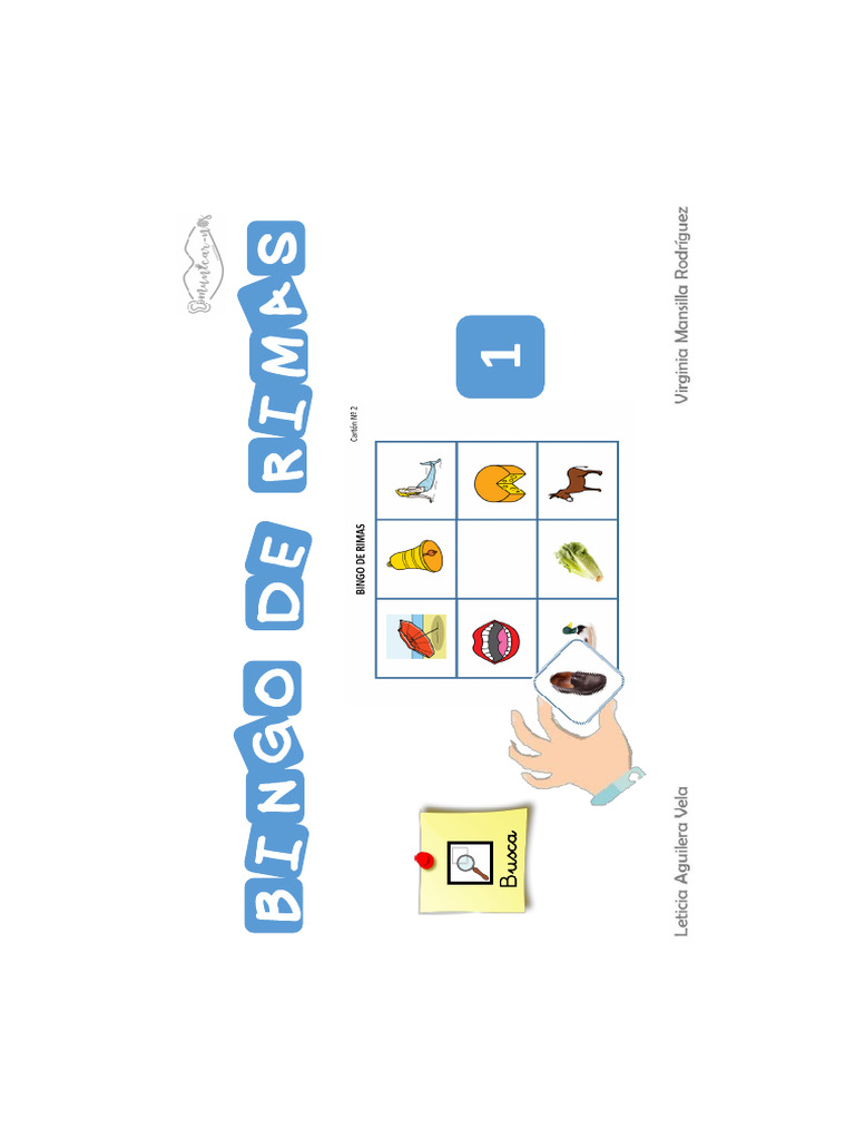 Bingo de Rimas: Actividad Educativa | PDF