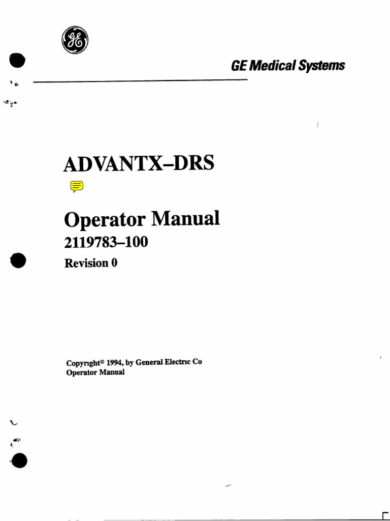 Advantx DRS Operator Manual | PDF