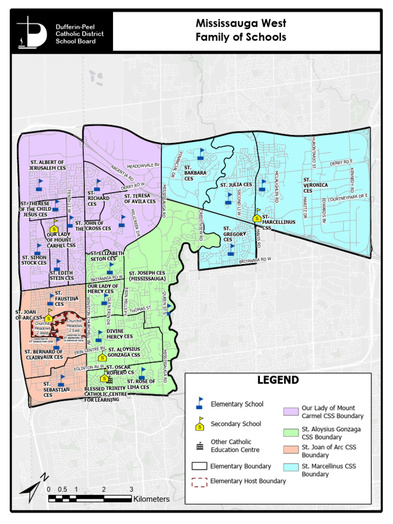 DPCDSB Map-Mississauga West | PDF | Catholic Church