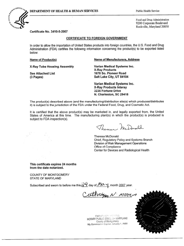 Certificate To Foreign Governments | PDF