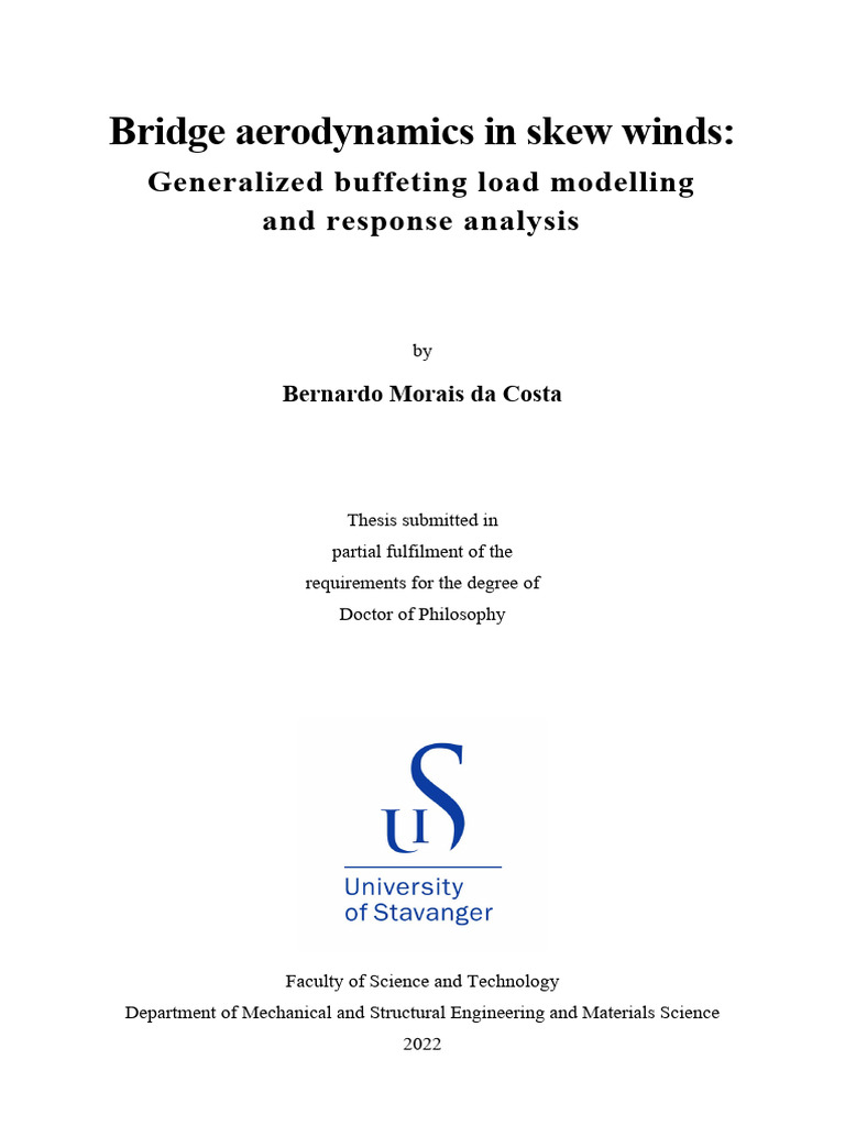 Bridge Aerodynamics in Skew Winds - Bernardo Costa (PHD Thesis) | PDF ...
