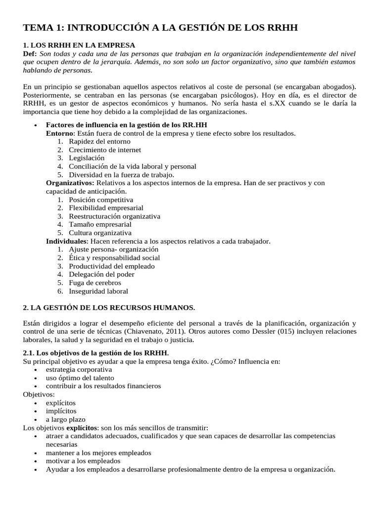 Temario RRHH Completados | PDF | Gestión de recursos humanos | Reclutamiento