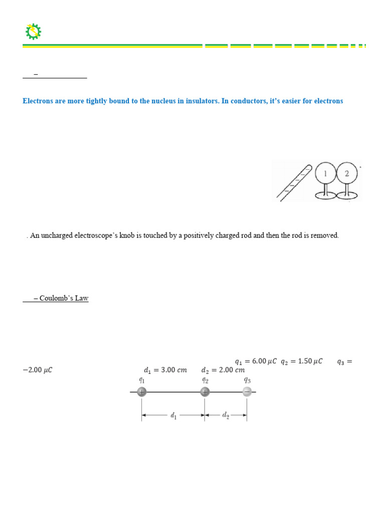 Electric Field and Charge Interactions | PDF | Electric Charge | Force