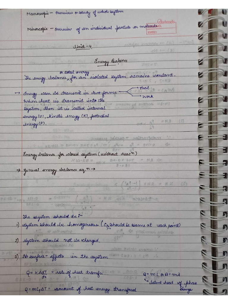 Unit 4 - Energy Balance | PDF