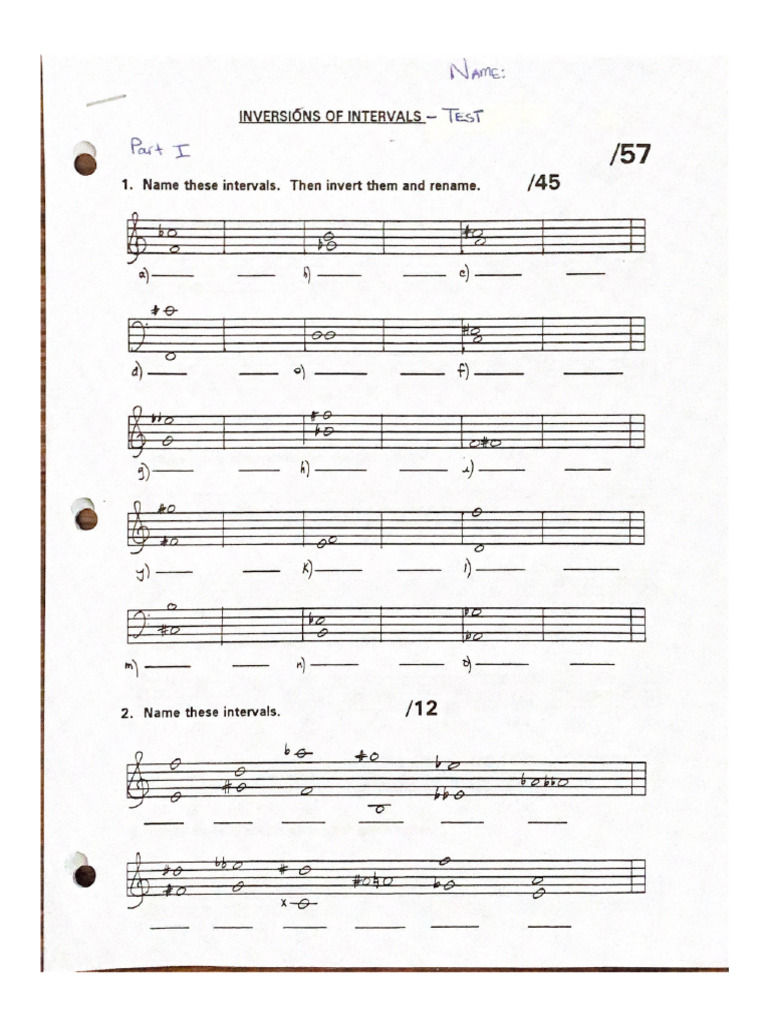 INVERSIÓNS OF INTERVALS - TEST Practice - Attachment_ PDF_ INVERSIÓNS ...