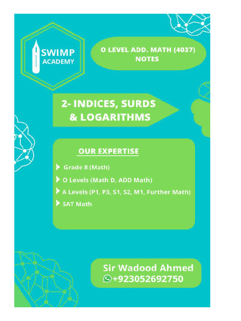 2-Logarithms (Add Math Notes) | PDF