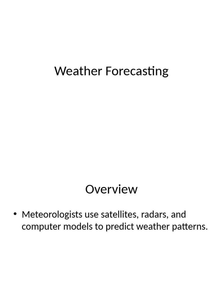 Weather Forecasting | PDF