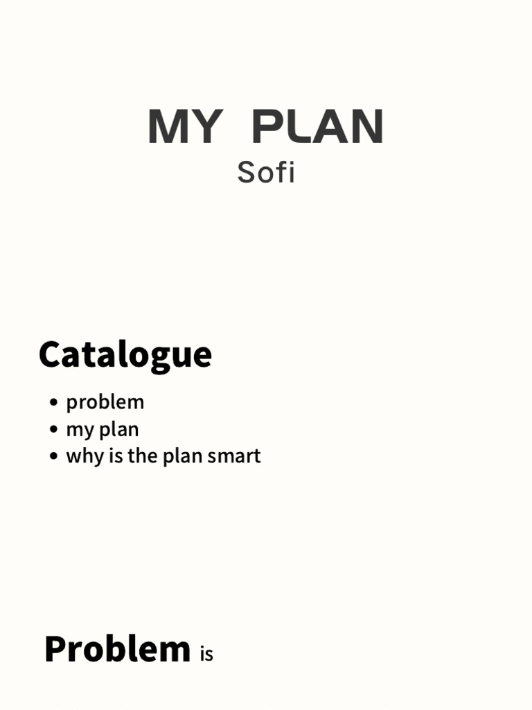 My Plan | PDF