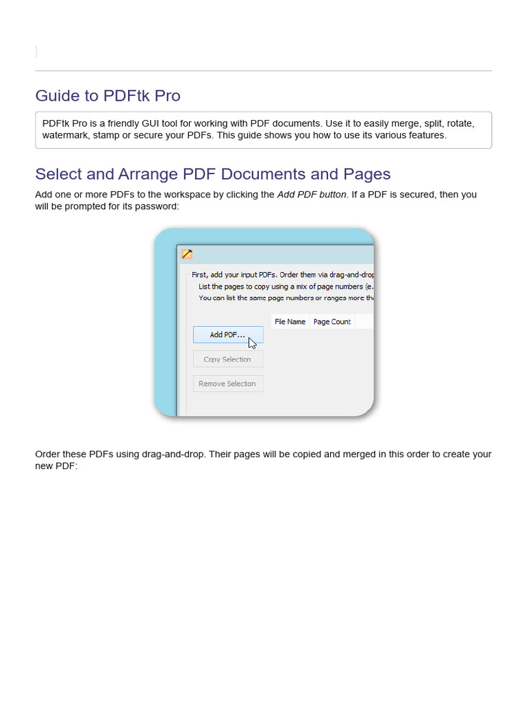 Guide To PDFTK Pro 1 | PDF