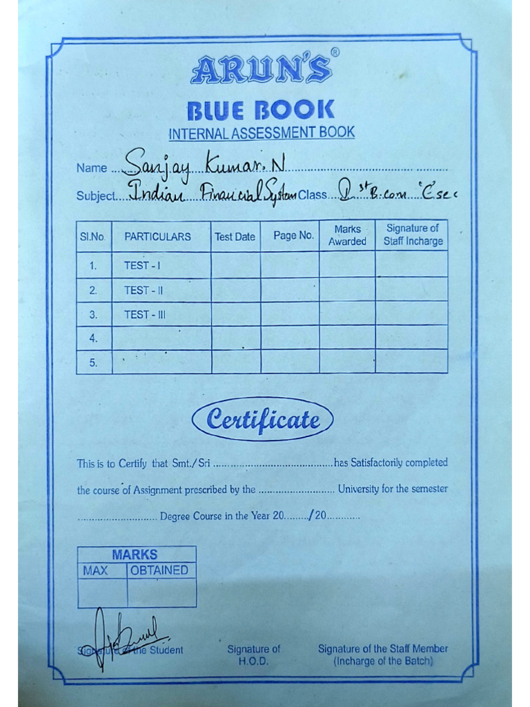 Ifs Assignment. Sanjay Kumar N | PDF