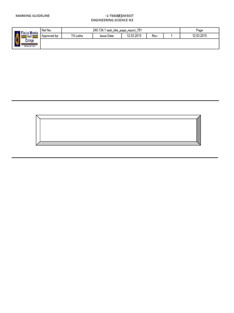 Engineering Science N3 Marking Guide | PDF | Metrology | Motion (Physics)
