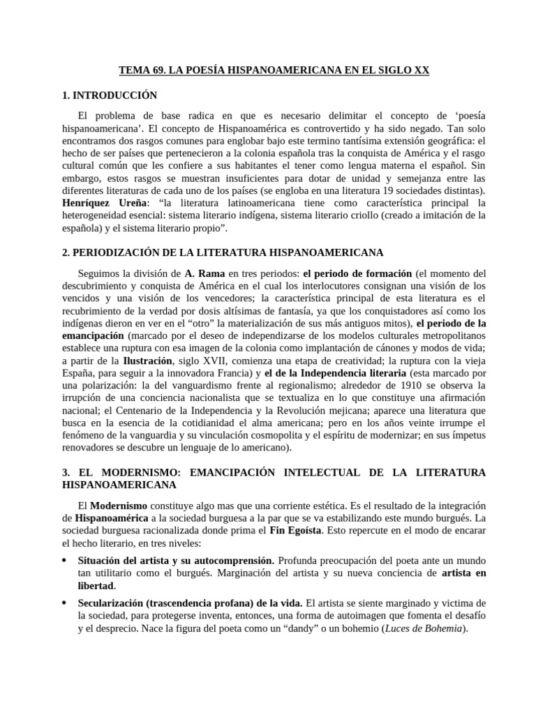 Poesía Hispanoamericana del Siglo XX | PDF | Poesía | Vanguardia
