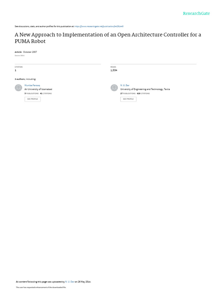 A New Approach To Implementation of An Open Archit | PDF | Control Theory | Amplifier