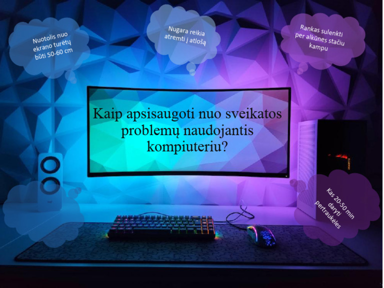 Kaip Apsisaugoti Nuo Sveikatos Problemų Naudojantis Kompiuteriu | PDF