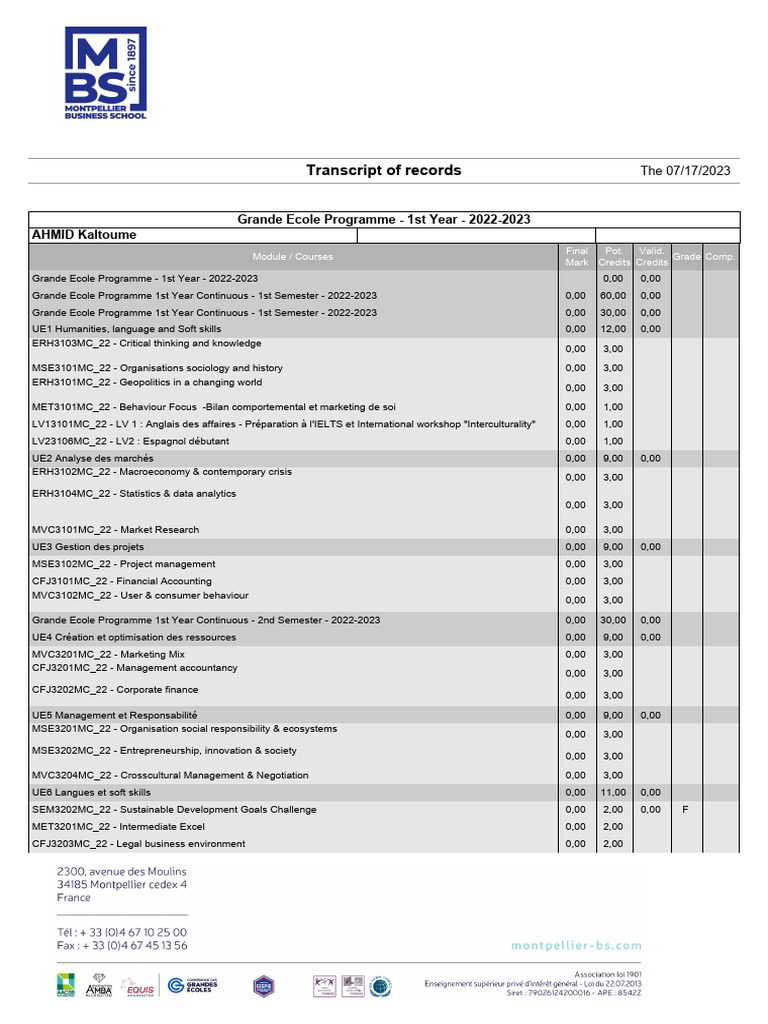 Transcript_of_records_PGE_1C_2223 (1) | PDF | Business Economics | Economies