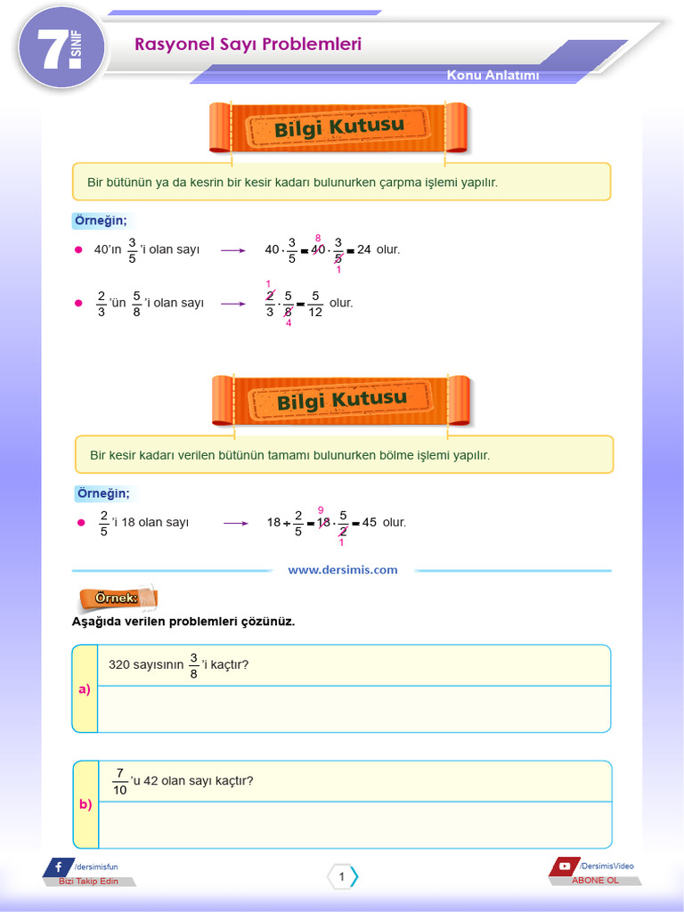 8 Rasyonel Sayi Problemleri | PDF