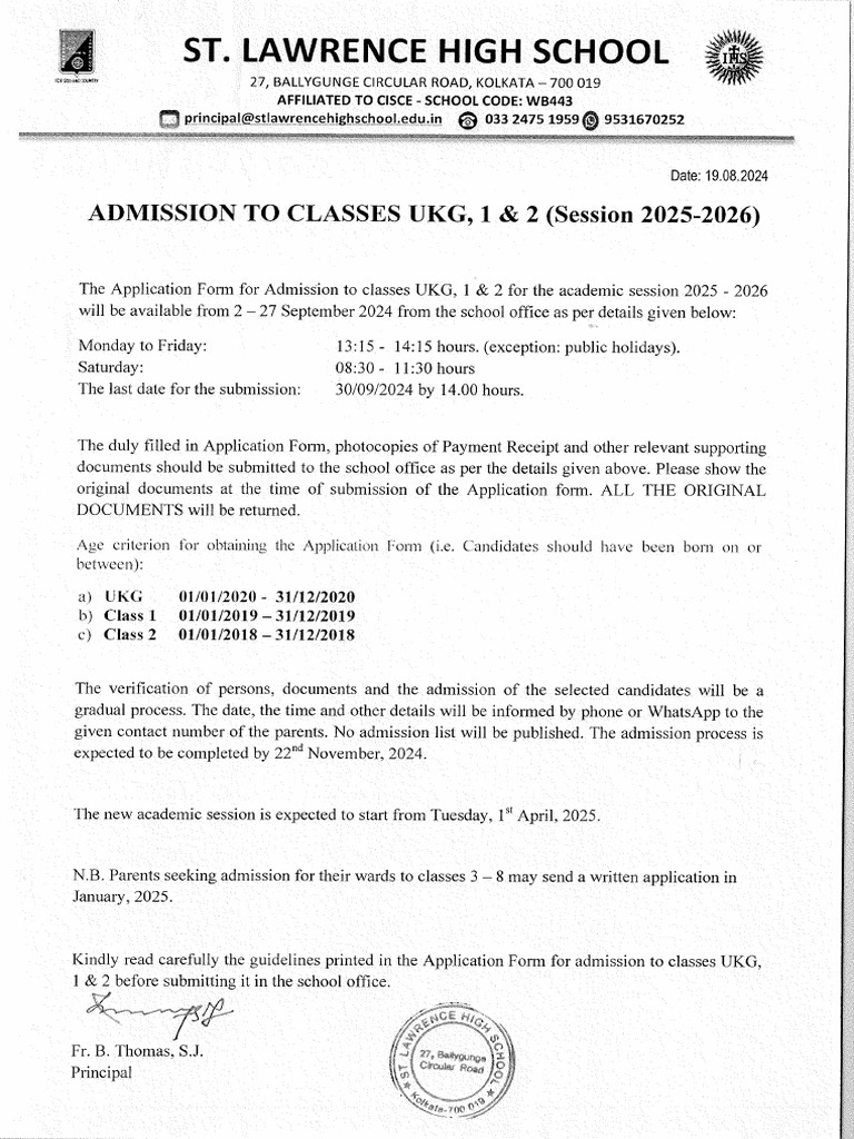 Notice For Offline (Manual) Admission | PDF