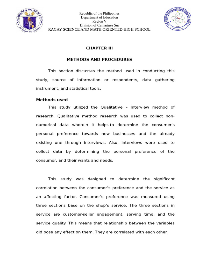 Chapter3daa Sona2edited | PDF | Survey Methodology | Statistics