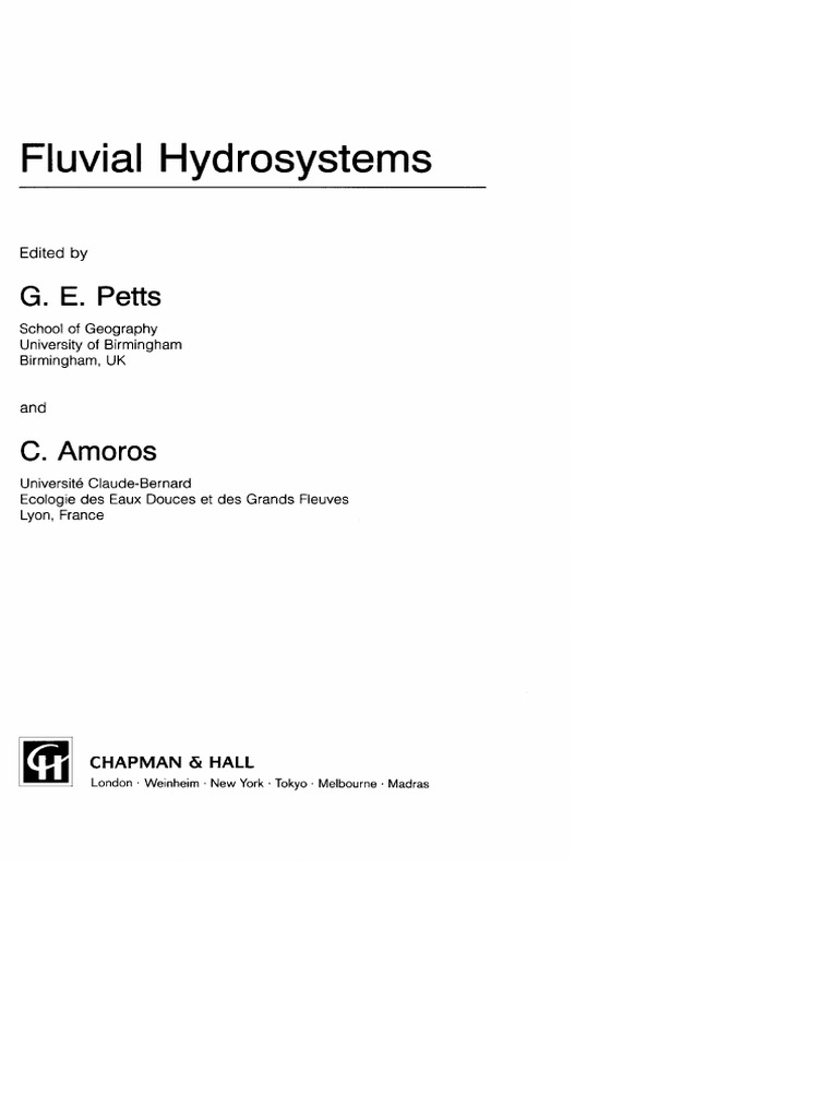 The Fluvial Hydrosystem | PDF