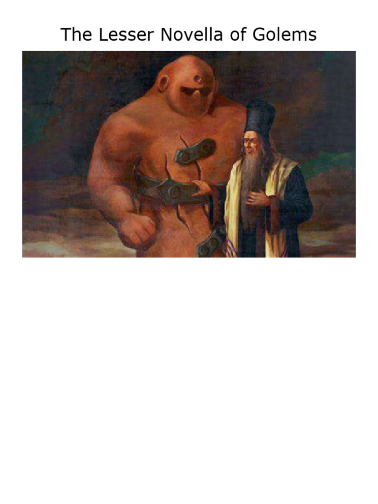 Lesser Novella of Golems | PDF | Dungeons & Dragons | Monsters