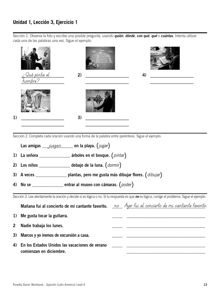 Spanish Student Workbook 17 19 | PDF
