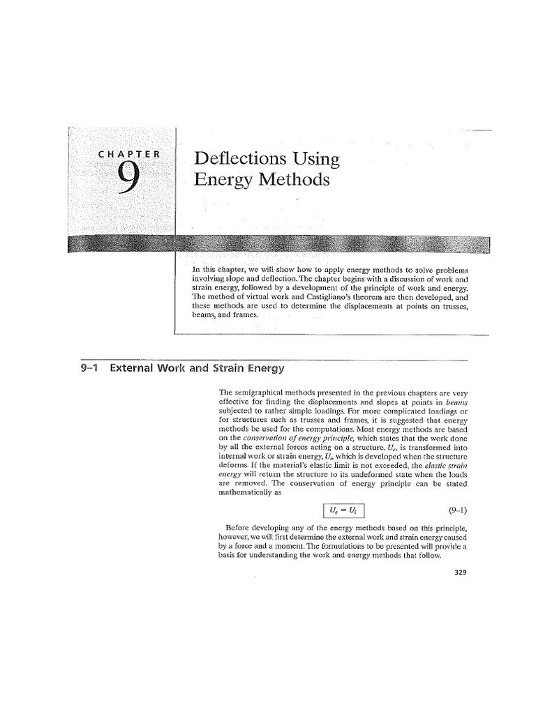 Deflections by Energy Methods- Hibbeler | PDF