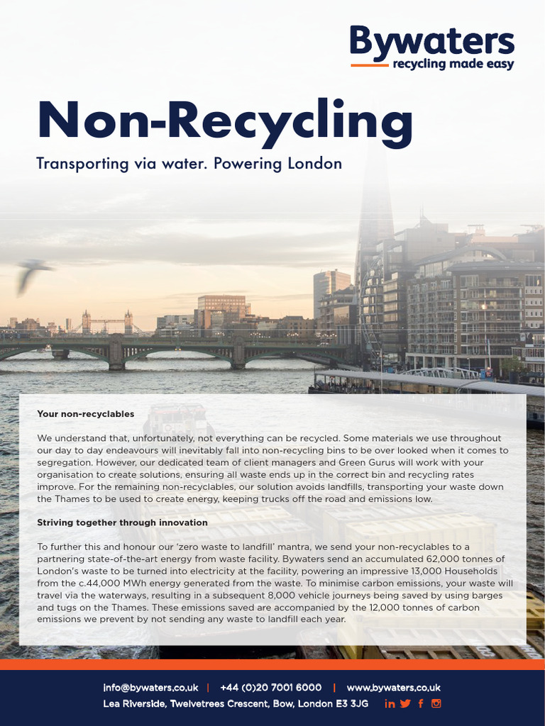 Bywaters Overview - Non Recycling | PDF | Waste | Recycling