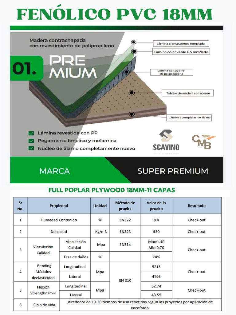 18mm Phenolic PVC Poplar Plywood | PDF