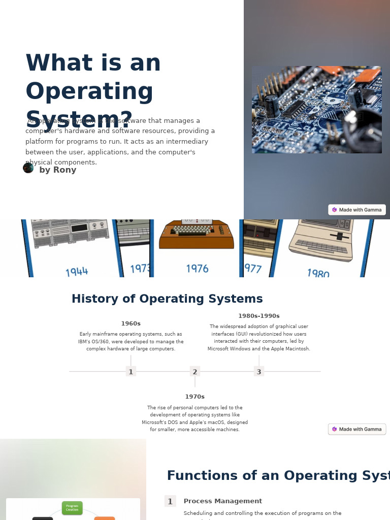 What is an Operating System | PDF | Operating System | Graphical User Interfaces