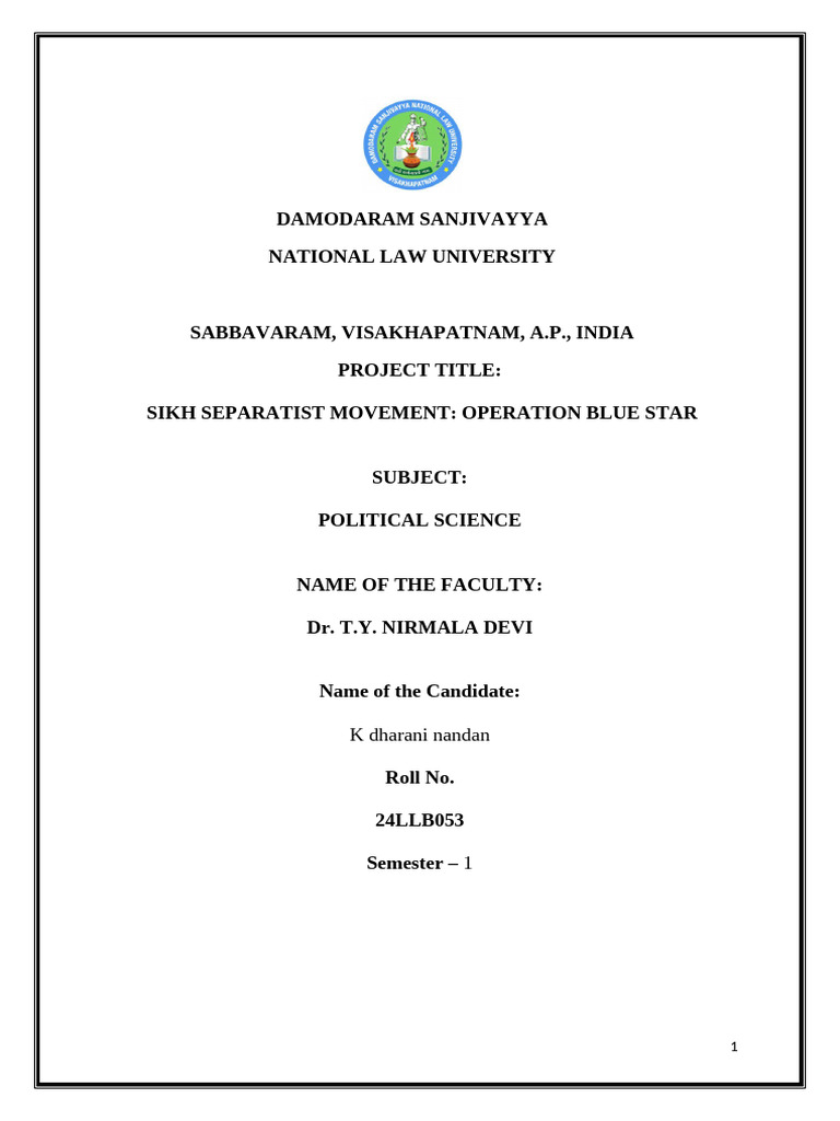 Nandan Political Science Project | PDF | Punjab