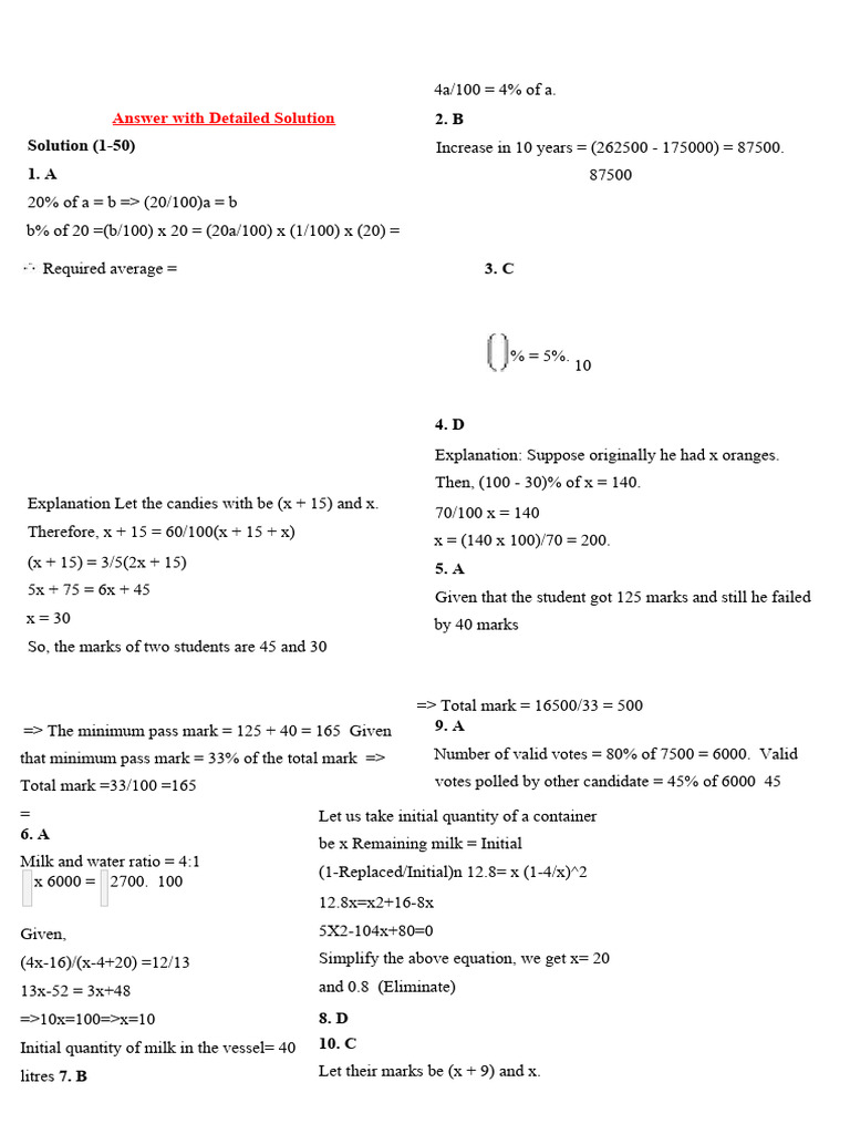 Math Problem Solutions | PDF | Economies