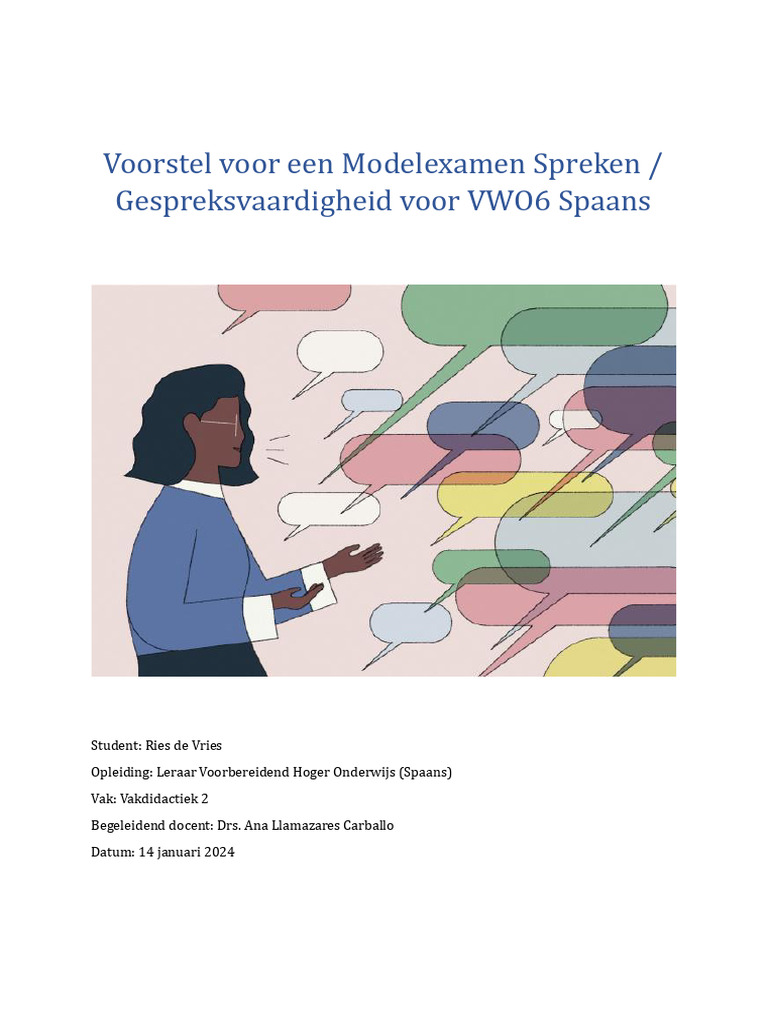 Model Examen Spreekvaardigheid Spaans | PDF