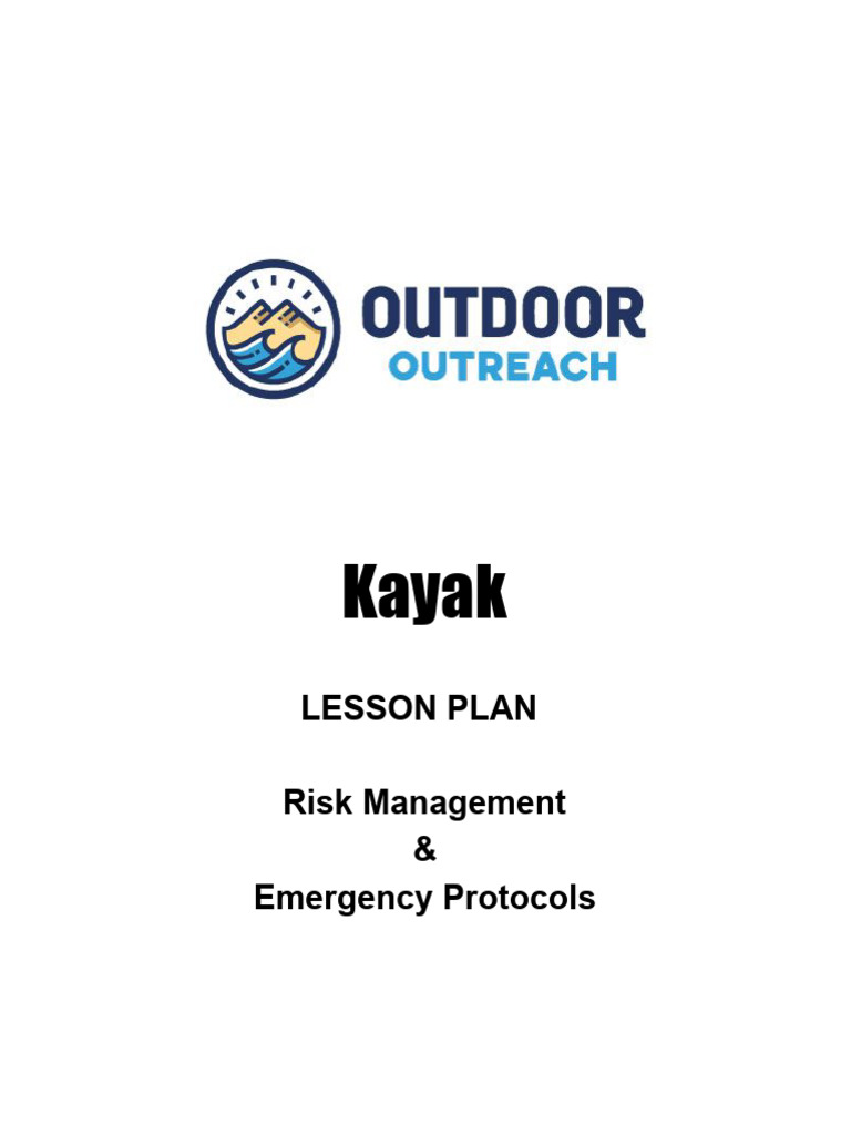 Kayak Lesson Plan Risk Management and Emergency Protocols | PDF