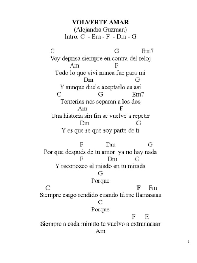 Volverte Amar - Guía | PDF