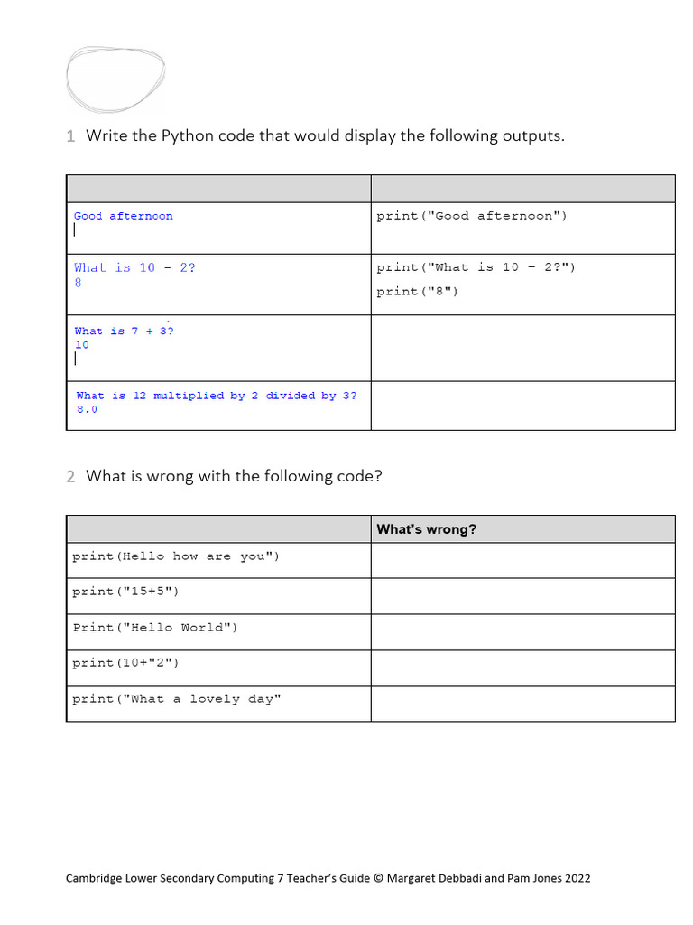 Worksheet 5 | PDF