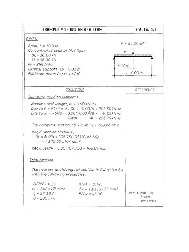 Sample Design of Beams | PDF